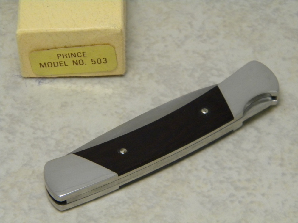 Buck USA Model # 503 Micarta Prince Lockback Knife in Box Pre-1986