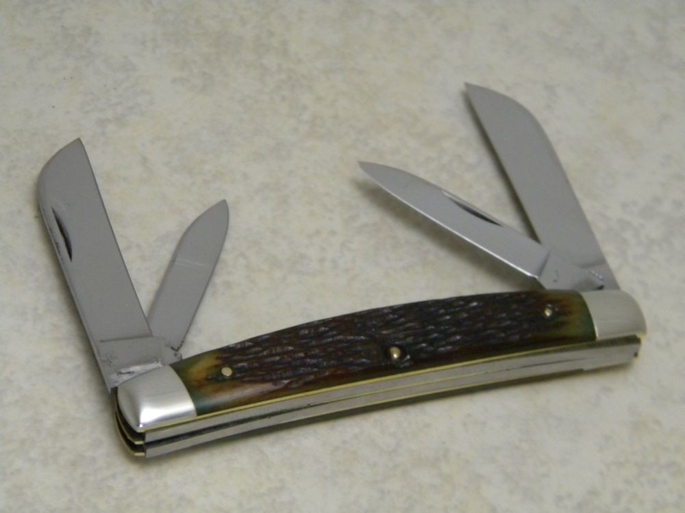 Queen USA #33 Rogers Bone Congress Knife "Q" Tang Stamp No Etch c.1930 ...
