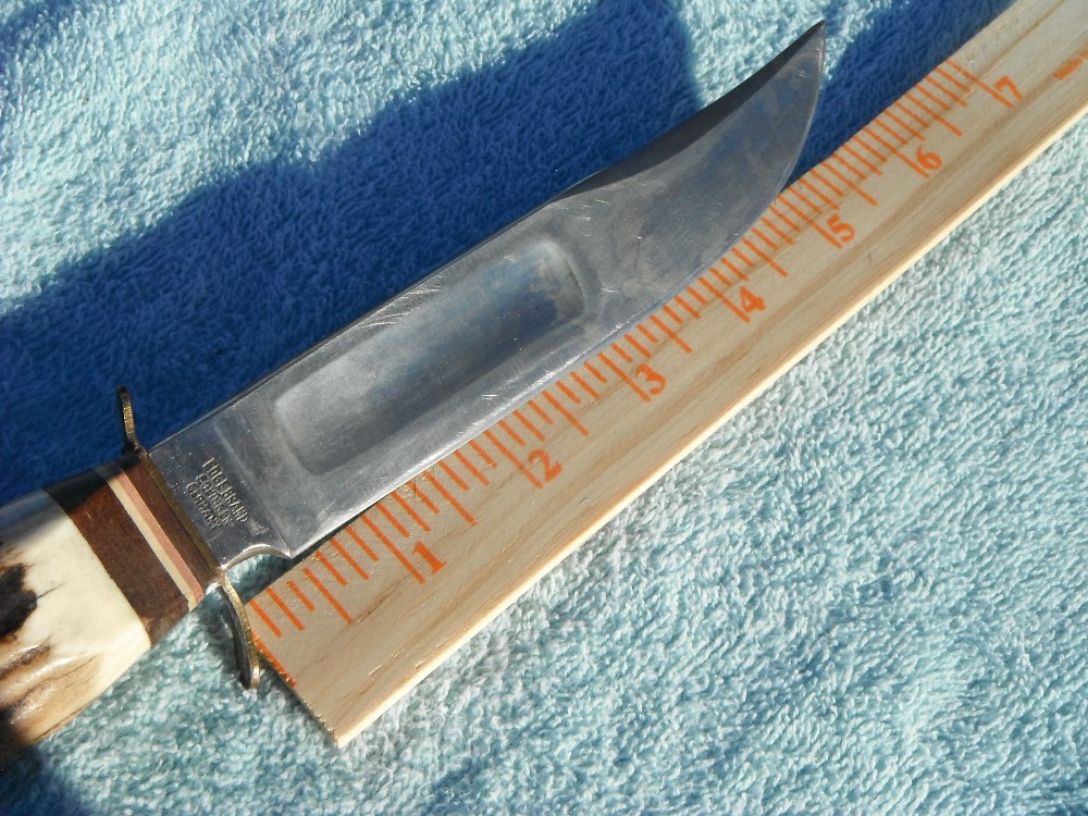 Edge Brand Solingen Germany Stag 473 Fixed Blade Sheath Knife