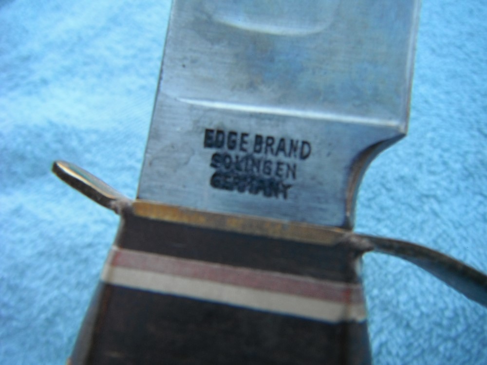 Edge Brand Solingen Germany Stag 473 Fixed Blade Sheath Knife