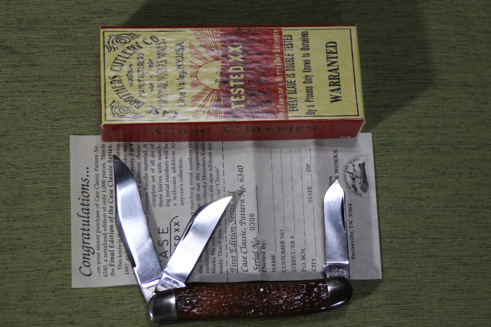 Vintage 1996 Case XX Classic 6340 Large Stockman Etch Bowtie Honey ...