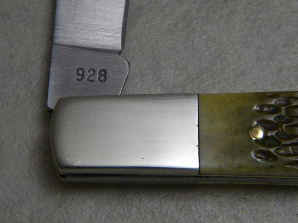 Parker Edwards Alabama USA Eagle Brand 928 Bone Damascus One Arm Razor ...