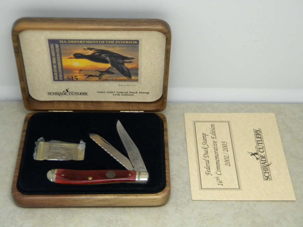 Schrade + USA LTD Red Bone 2002/2003 Federal Duck Stamp Commemorative ...