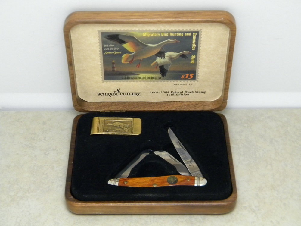 Schrade + USA LTD 2003/2004 Federal Duck Stamp Commemorative Stockman ...