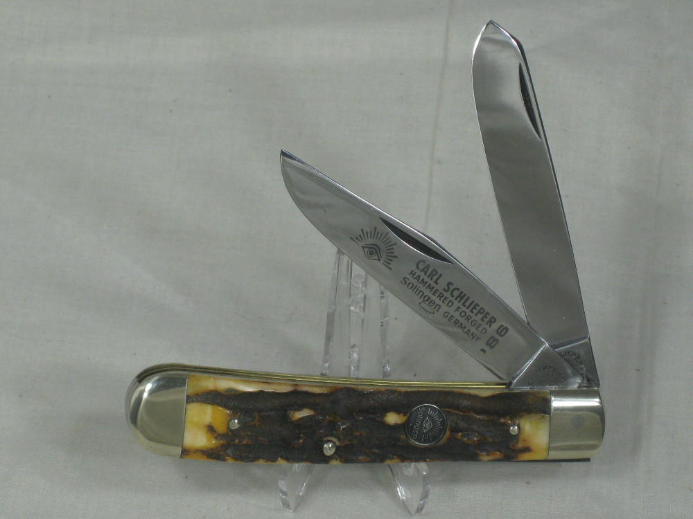 CARL SCHLIEPER GERMAN EYE BRAND HAMMER FORGED SOLINGEN GERMANY '86 STAG ...