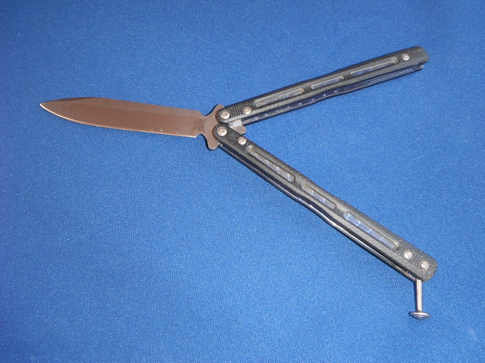 Benchmade 51 Morpho Balisong Butterfly Knife 4.25" Satin D2 Plain Blade ...