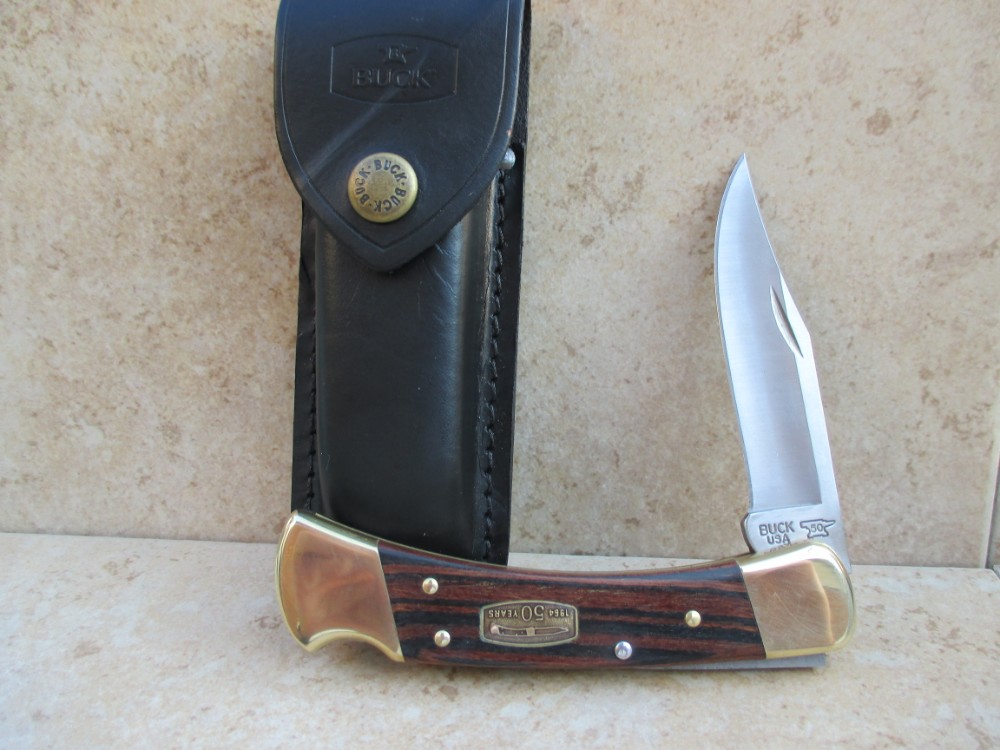 Buck 110 50th Anniversary Lockback with Leather Sheath