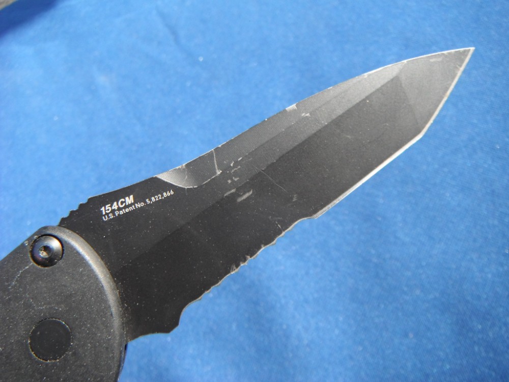 Discontinued Benchmade 9100 SBT AUTO Stryker with Safety 3.7" Dual Edge ...