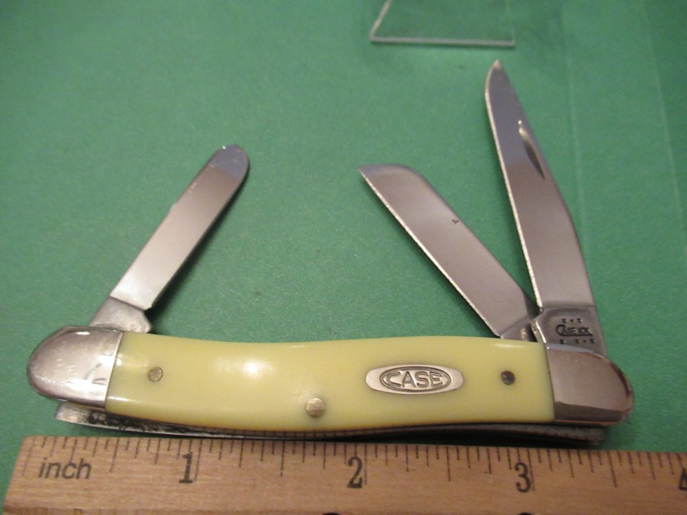 Case XX 2003 Yellow Delrin Stockman Pattern # 3318 CV