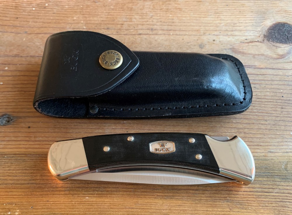 BUCK 110 ULTIMATE HUNTER KNIFE, Drop Point Blade, S35VN, Black Micarta ...