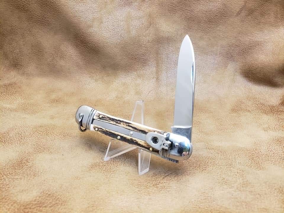 Vintage carl schlieper "springer" leverlock switchblade