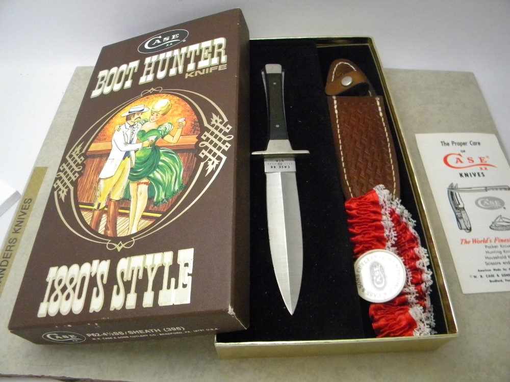 Case XX SS USA 10 Dot (1980) Wood P62-4 1/2 Boot Hunter Fixed Blade ...