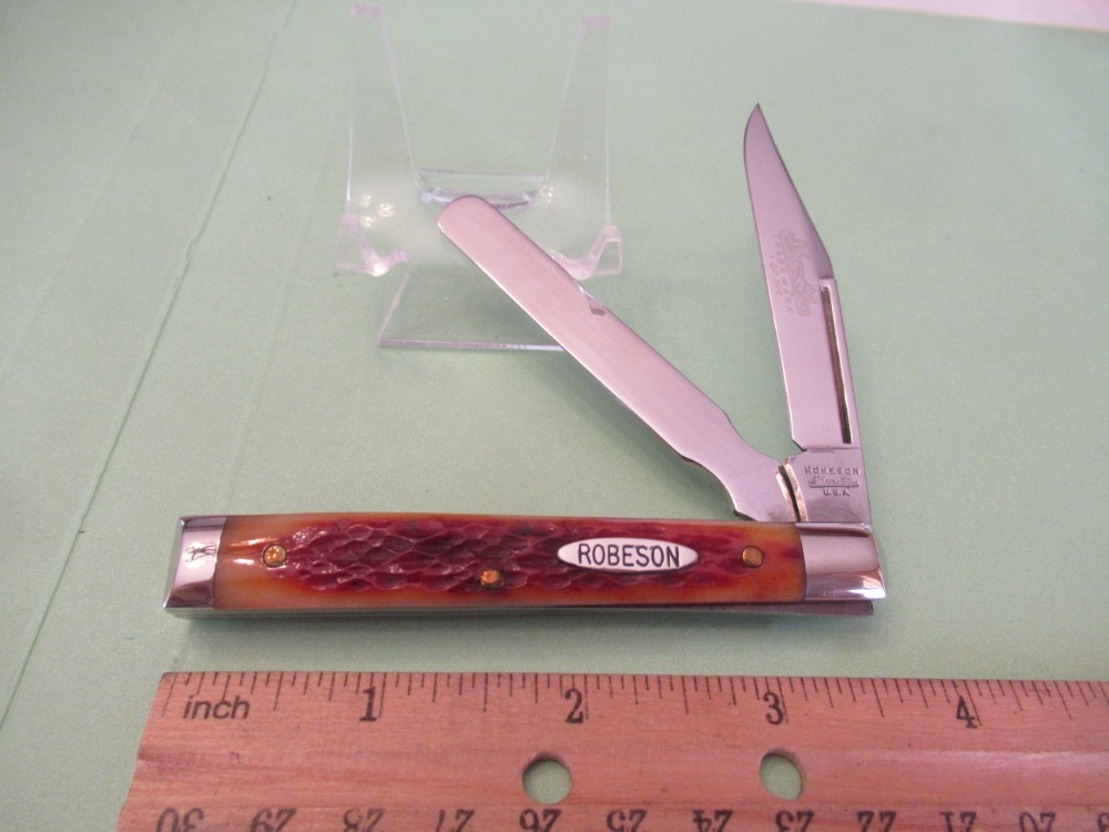 Robeson Shur Edge Honey Brown Bone Doctors Knife 1 of 200