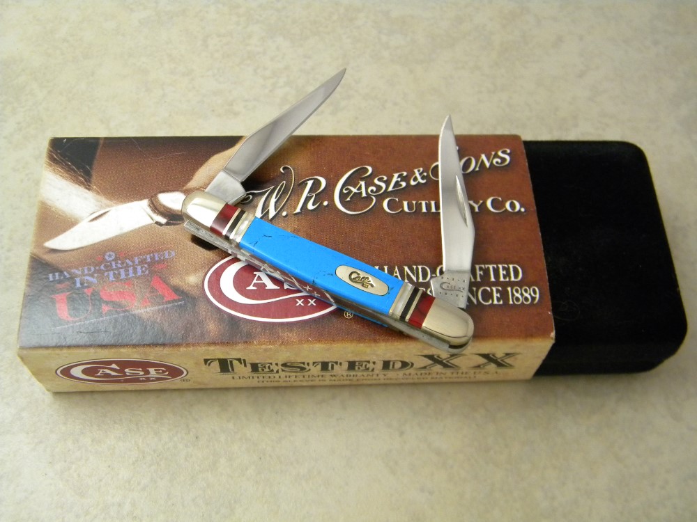 Case XX USA 2010 Exotic Turquoise Tiny Muskrat Knife in Box