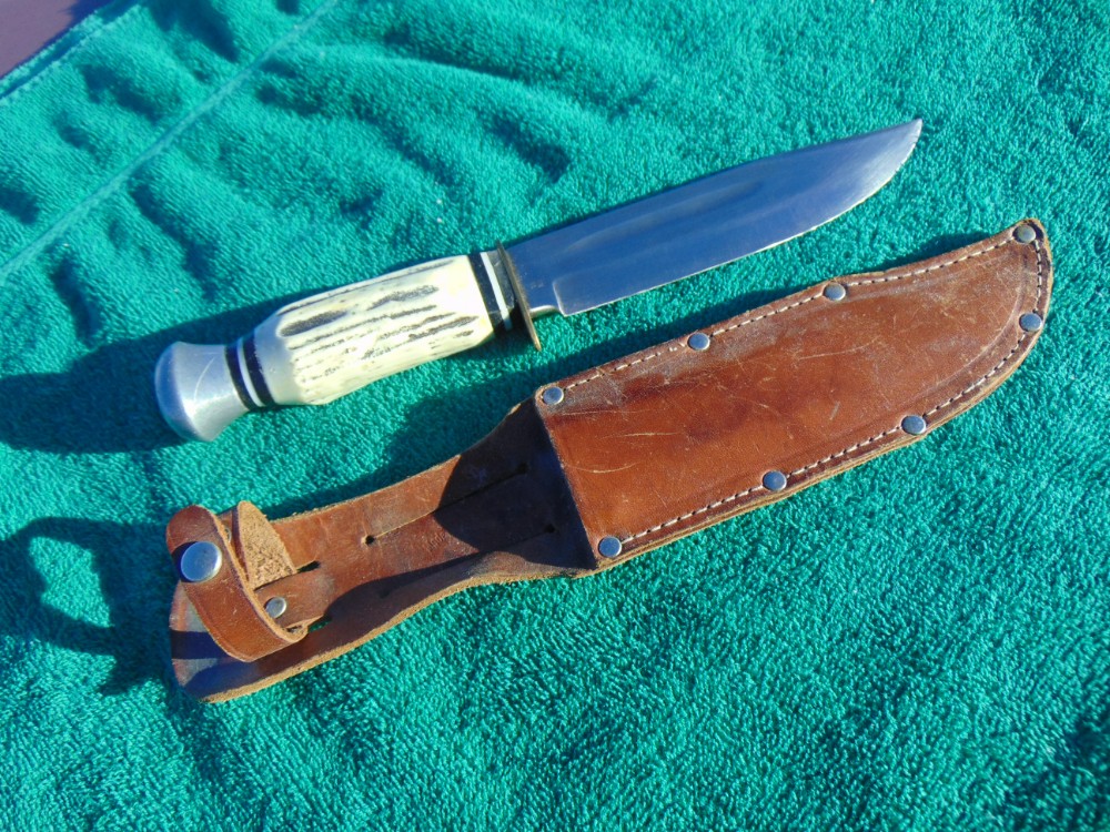 Vintage Voos, Schlieper - Fist w/3 Arrows Logo 6" Fixed Blade Knife w ...