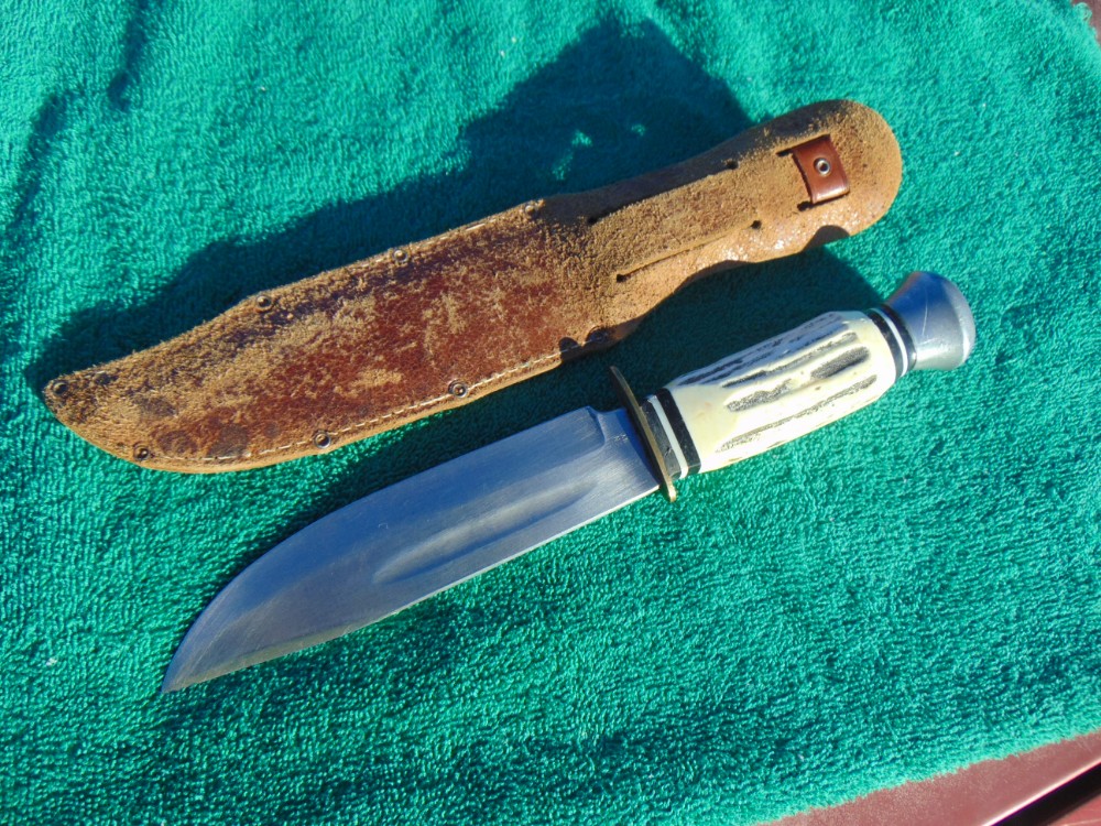 Vintage Voos, Schlieper - Fist w/3 Arrows Logo 6" Fixed Blade Knife w ...