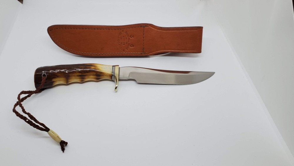 Randall Knife Stag Hunter #3-6 SS/ Aluminum & Black Spacers/Compass ...