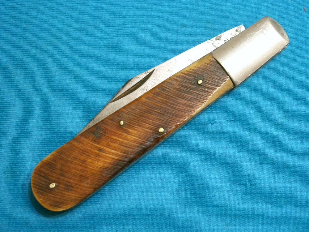 VINTAGE BIG SABRE JAPAN 29 SAWCUT BONE BARLOW BAREHEAD FOLDING POCKET ...