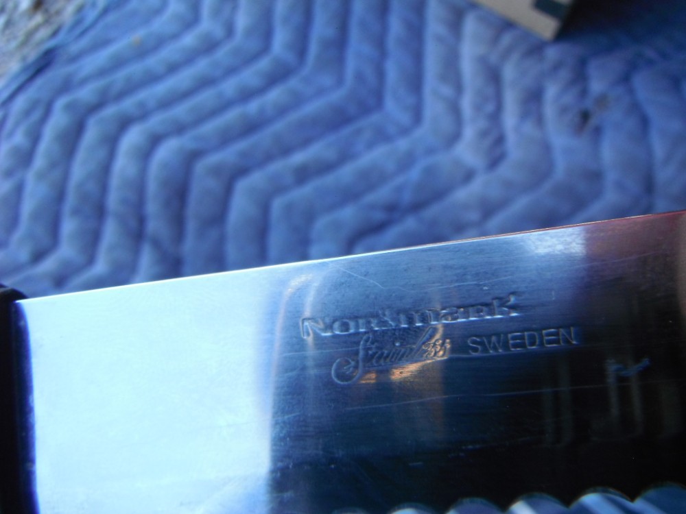 Vintage NORMARK Stainless Sweden Serrated Hunting Knife-8” Blade w ...