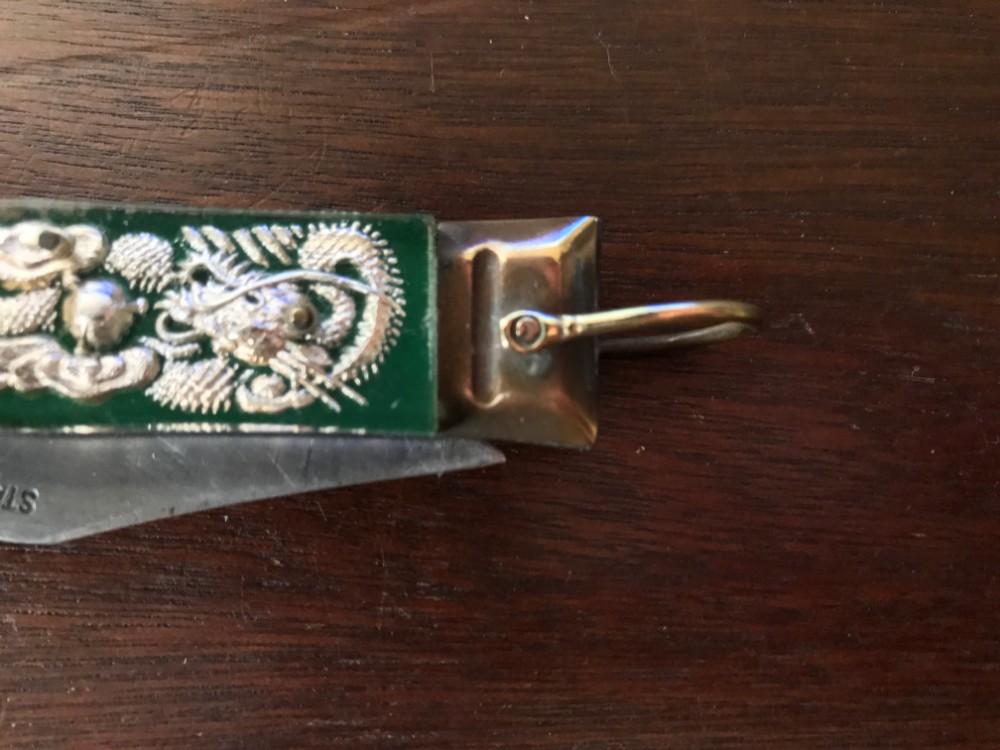 Vintage Japanese Lever Lock with Bail, Marked Stainless Steel on Blade ...