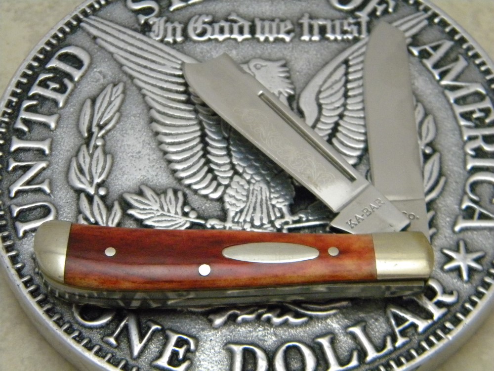 Ka-Bar Kabar Union Cut Co Bone 370 One-Arm Razor Trapper Knife