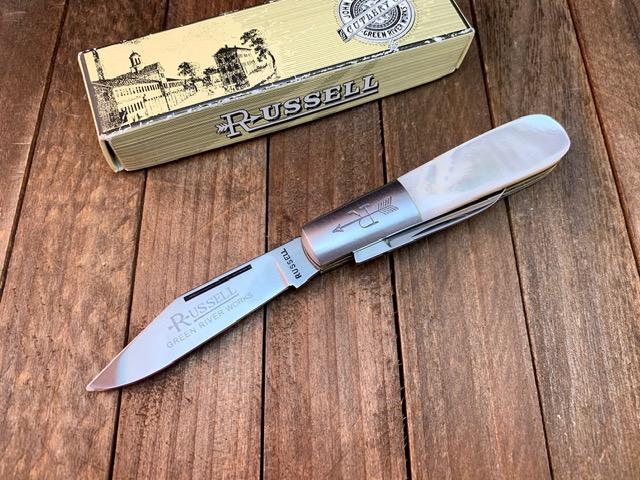 Russell Green River Works, by Boker Solingen Germany, Pearl 2 Blade Barlow
