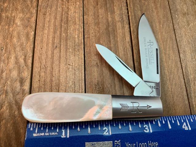Russell Green River Works, by Boker Solingen Germany, Pearl 2 Blade Barlow