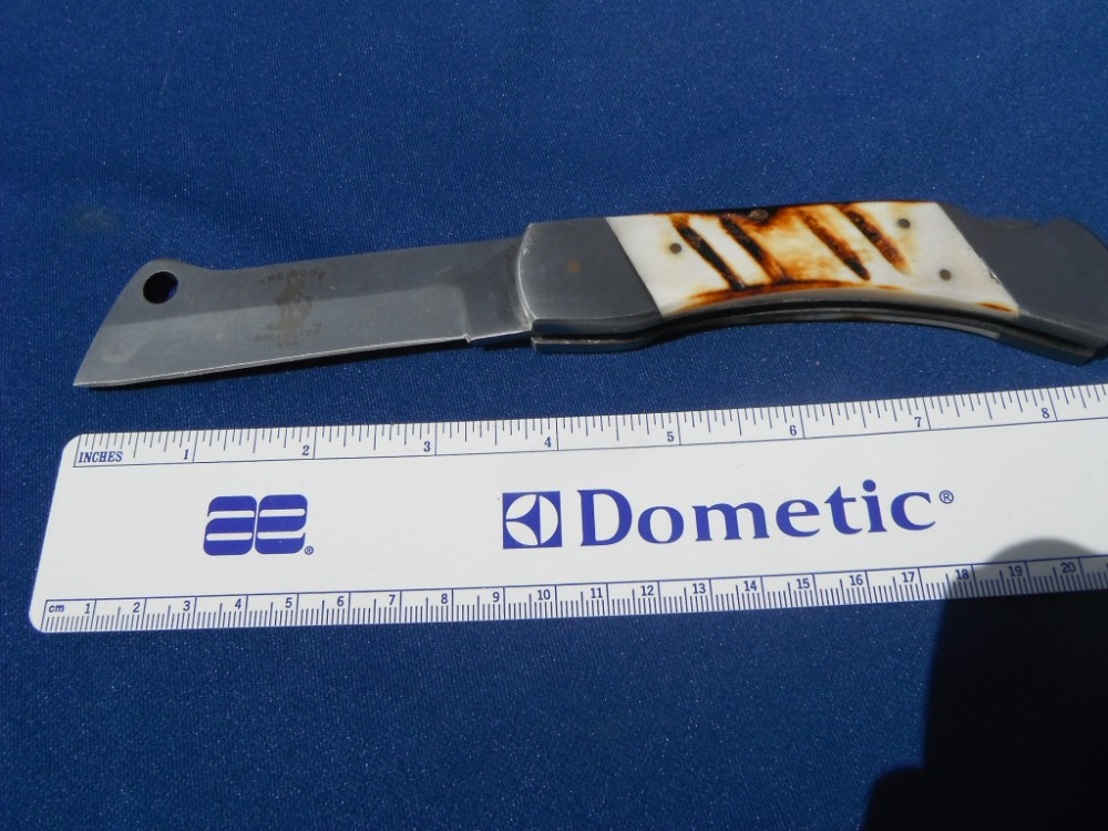 BC 865 9" Bone Collector Cleaver OA Bone Handle Folding Knife