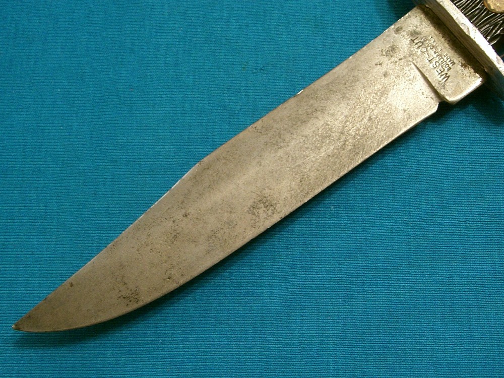 VINTAGE WESTERN WEST-CUT BOULDER USA FIXED BLADE HUNTING SKINNING ...