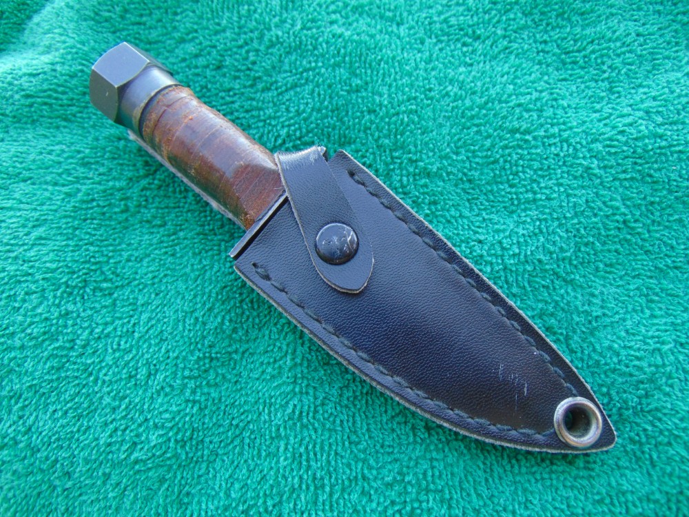 Miniature Ka-Bar style fixed blade "Fighting Knife" with sheath Made in ...