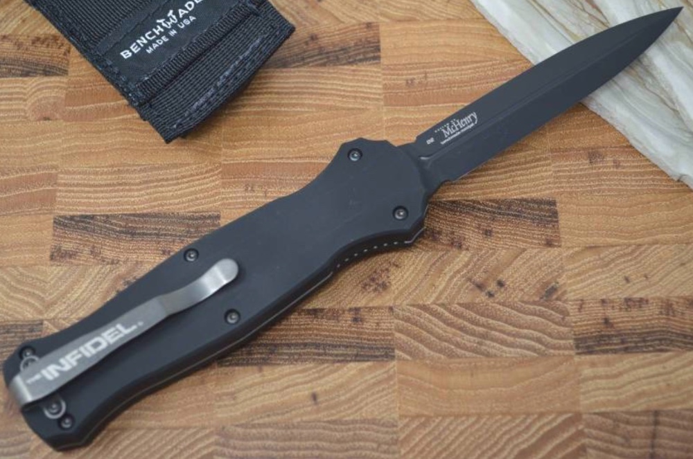 Benchmade INFIDEL Dagger OTF Automatic Knife ((3.91" Black) 3300BK