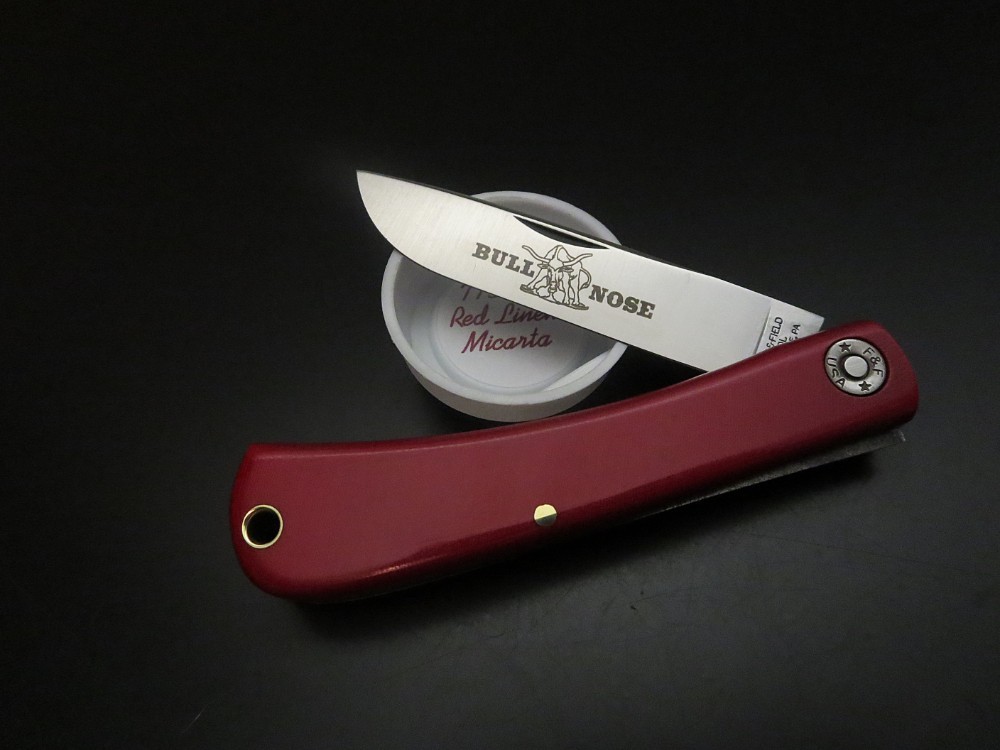Great Eastern Cutlery #71 Bullnose Sodbuster Red Linen Micarta GEC 715121
