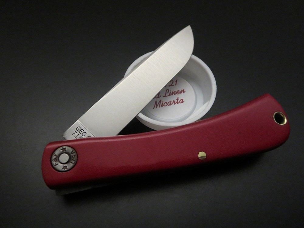 Great Eastern Cutlery #71 Bullnose Sodbuster Red Linen Micarta GEC 715121