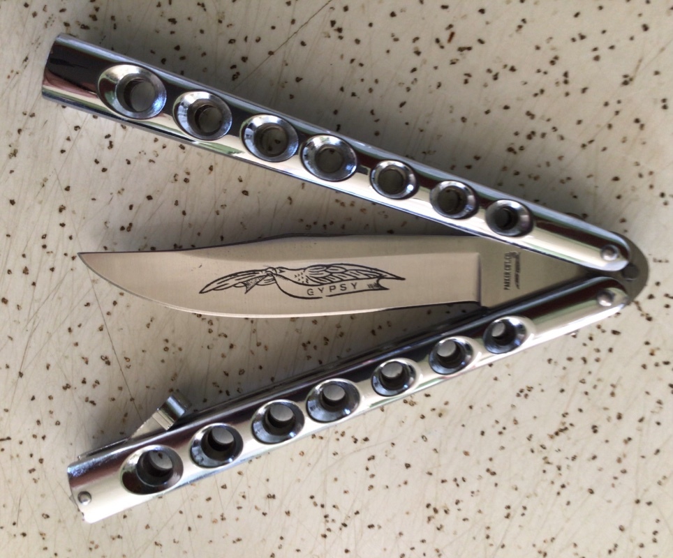 VINTAGE PARKER CUT CO JAPAN “ GYPSY “ BUTTERFLY KNIFE / THIS PIECE ...