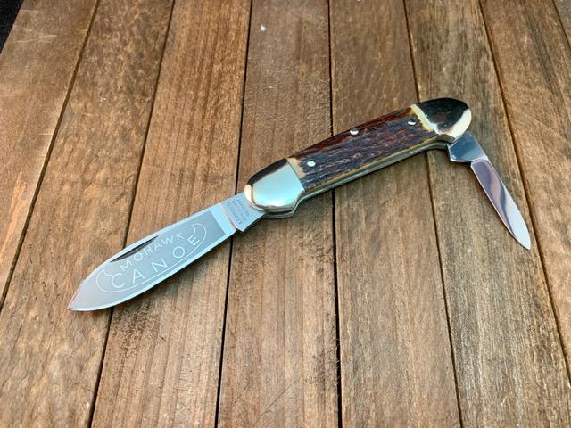 A.G. Russell Mohawk Canoe Beautiful Stag Made in 1969