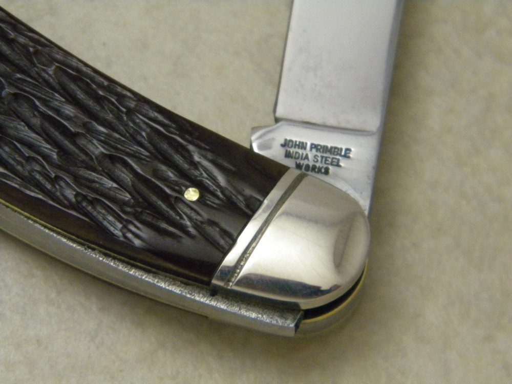 John Primble India Steel Works 1989 Bone 4986 Perfect Texas Jack Knife
