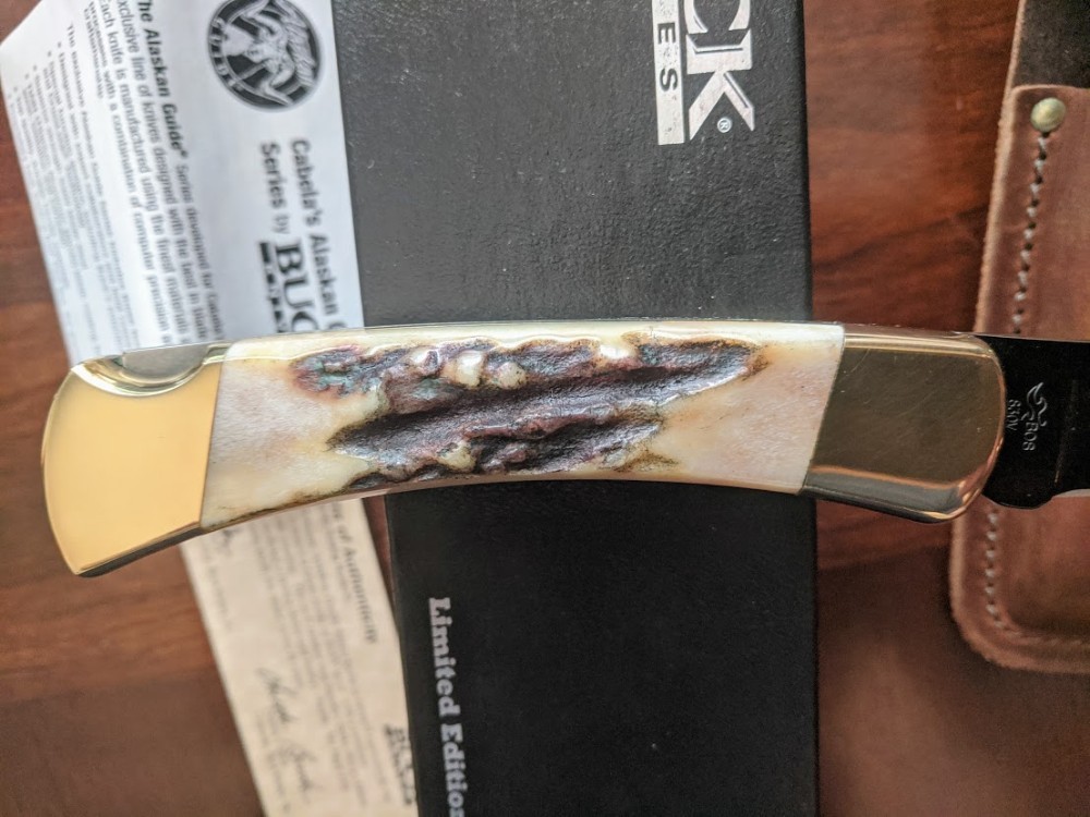 Buck 110 USA, Alaskan Guide Series SAMBAR STAG knife. S30V steel *Mint ...
