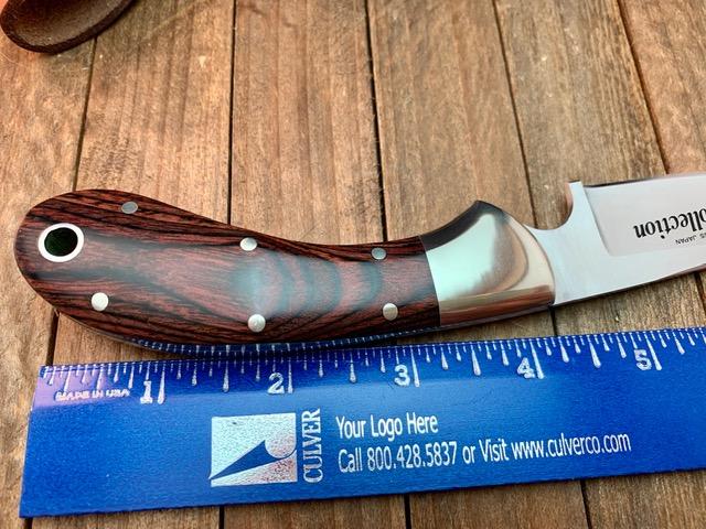 Master Hattori FIxed Blade Hunting Knife With Sheath Wood Handles Seki Made