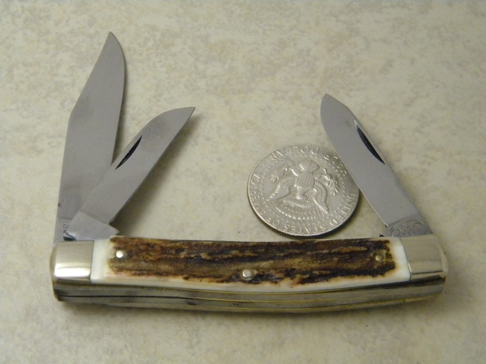 Buck Creek Solingen Germany "Rattler" Bone Stockman Knife
