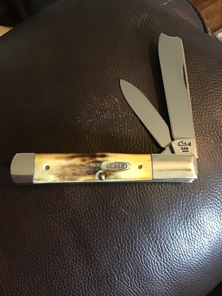 1995 CASE XX USA 5 DOTS 52005 RAZ SS FAT AND GNARLY STAG HANDLE RAZOR ...