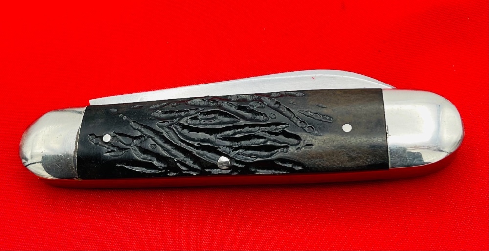 Vintage AERIAL CUT CO MARINETTE WISC Equal End Cigar Jack Pocket Knife ...
