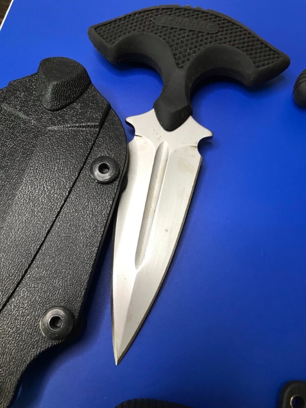 Lot of 3 Push Knives (Cold Steel Urban edge and Pal) (Schrade SCHF54)