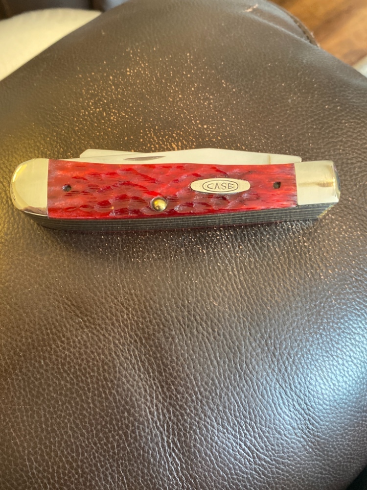 1995 Case XX USA 5 Dots 6554 SS Beautiful Red Bone Handle " The Beast ...
