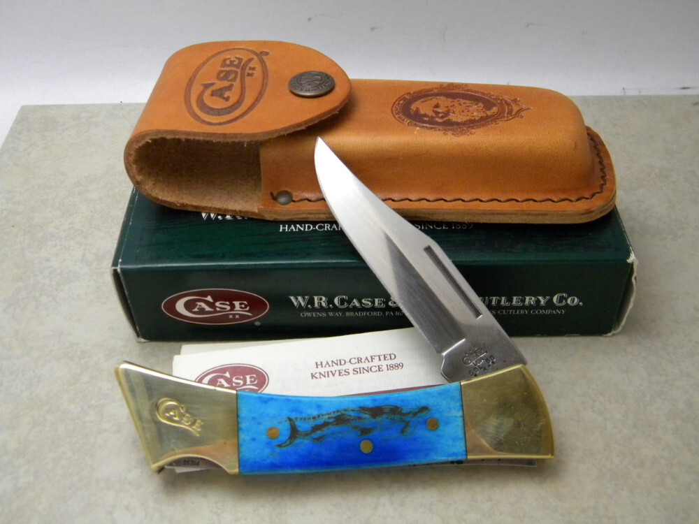 Case XX SS USA Hammerhead Shark 59L Lockback Knife in Box and Leather Pouch
