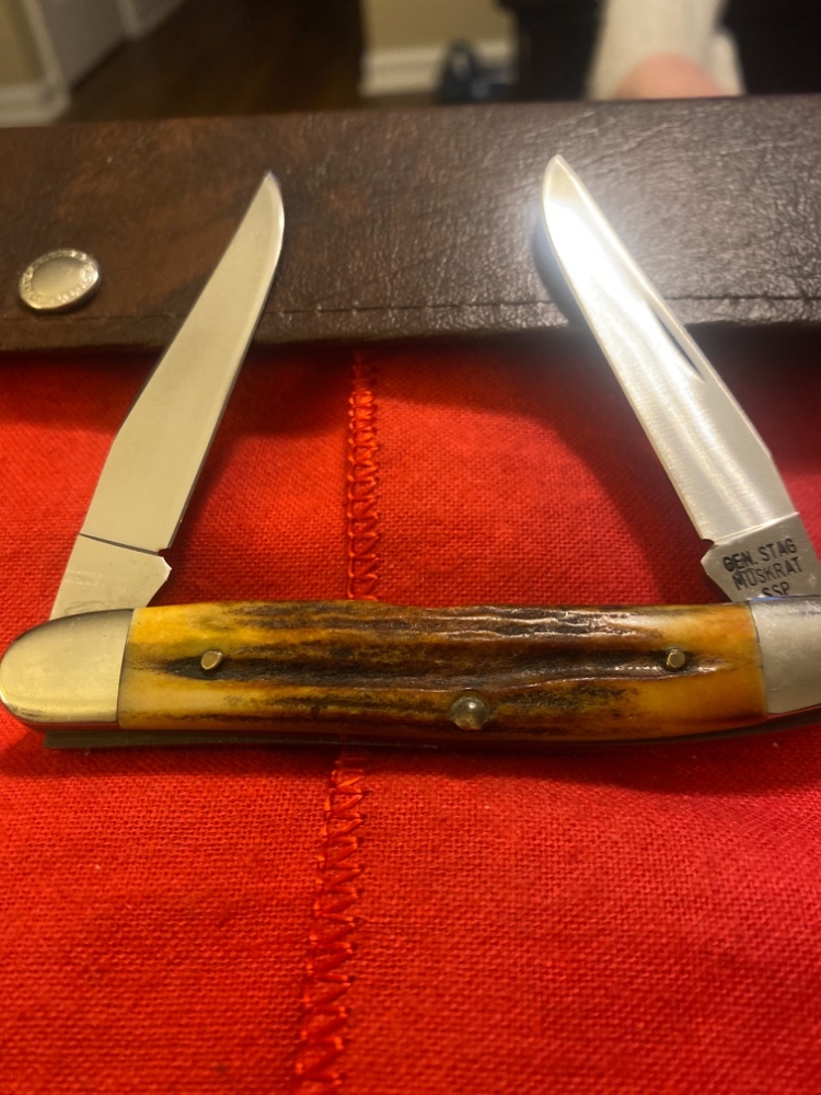 1978 Case XX Stainless 2 Dots Gen Stag Muskrat SSP Very Fat & Very ...