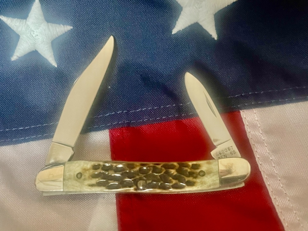 Case xx 1988 G62087 Knife w/ Great Green Jigged Bone Handles +Andrew ...