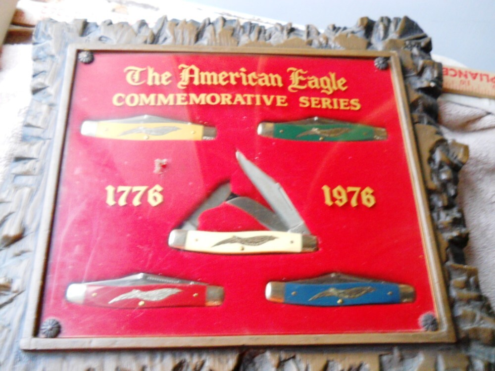 SCHRADE WALDEN AMERICAN EAGLE 5 KNIFE SET W/ DISPLAY