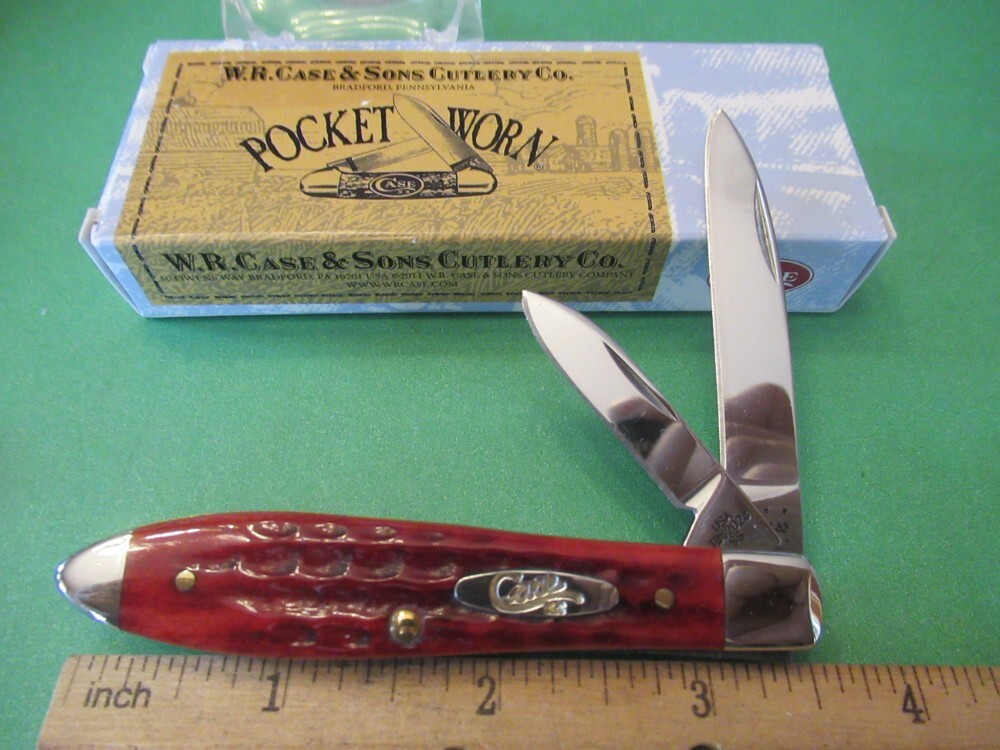 Case XX 2014 Red Bone Teardrop Jack Pattern # 62028 SS