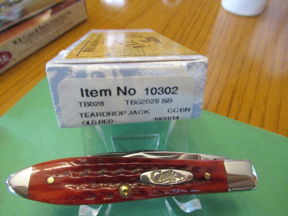 Case XX 2014 Red Bone Teardrop Jack Pattern # 62028 SS