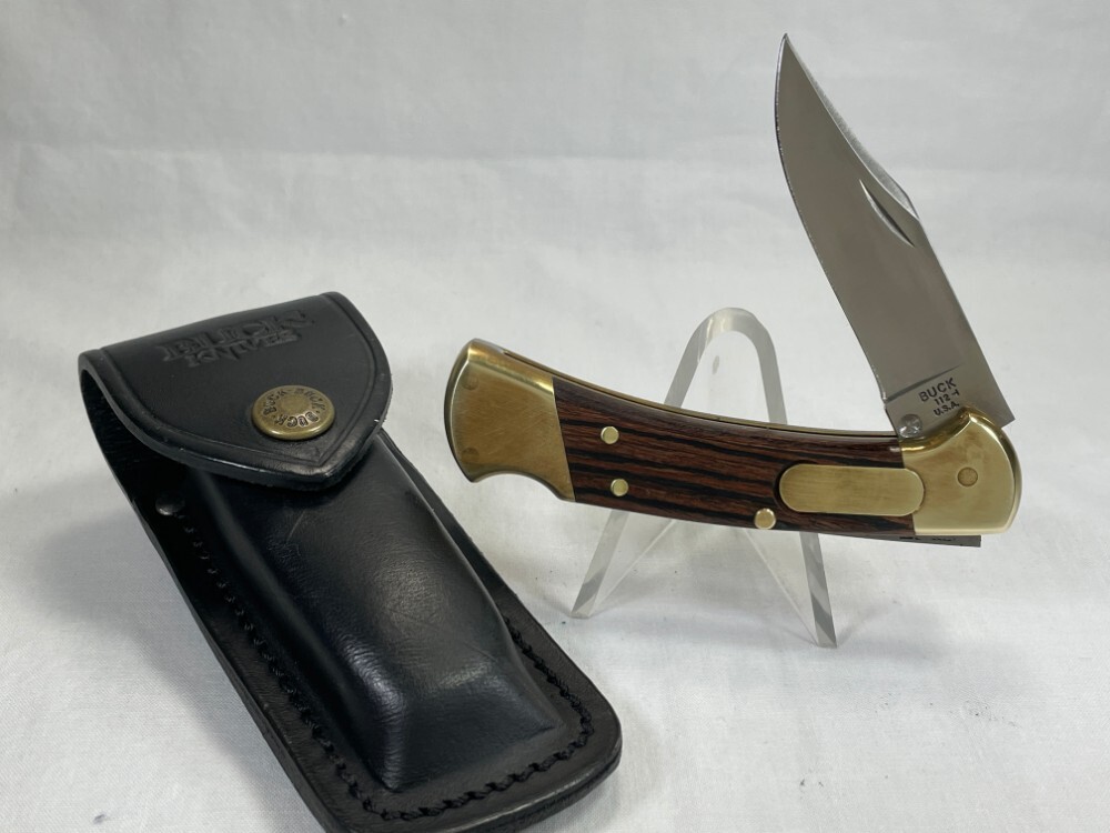2006 BUCK USA 112 Wood Automatic Folding Lockback Ranger MINT IN POUCH